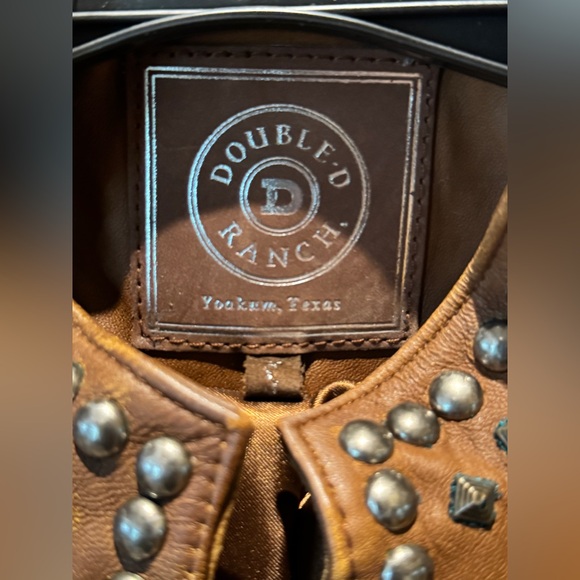 Double D Ranch | Jackets & Coats | Double D Leather Jacket With Studs ...